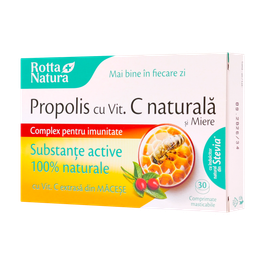 Propolis + vitamina C naturala 30cpr masticabile Rotta Natura | Solaris ...