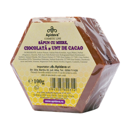 Sapun vegetal hexagonal cu ciocolata si unt de cacao 100g Apidava - 13. ...